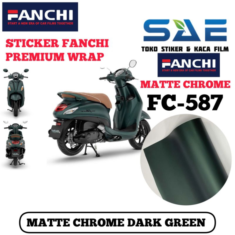 Jual Sticker Skotlet Dark Green Hijau Army Doff Matte Chrome Merek ...