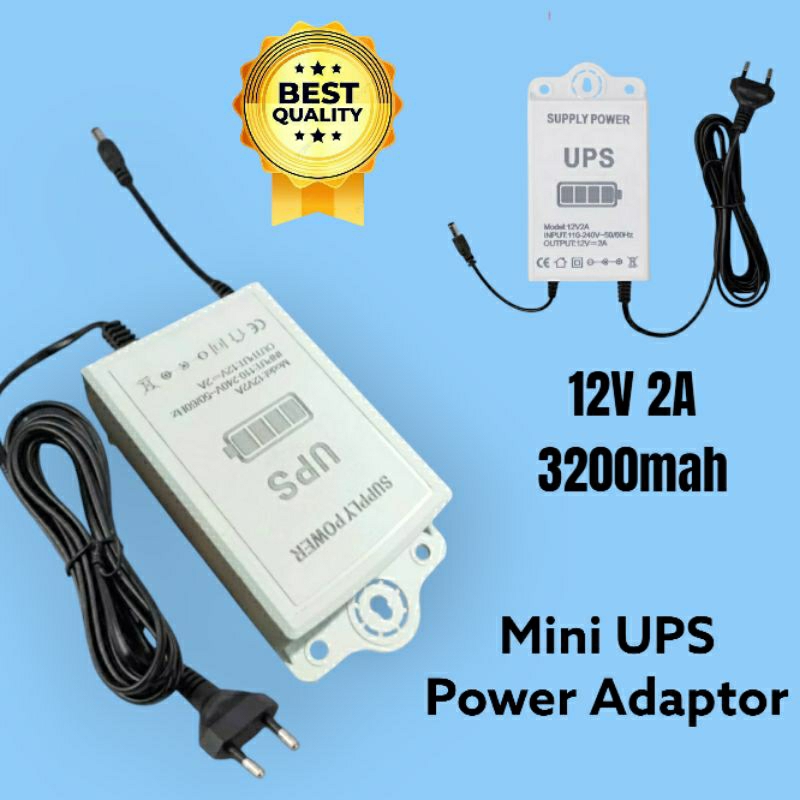 Jual Mini UPS 12V Power Adaptor mini ups 12v 2A Continuous Power Supply ...