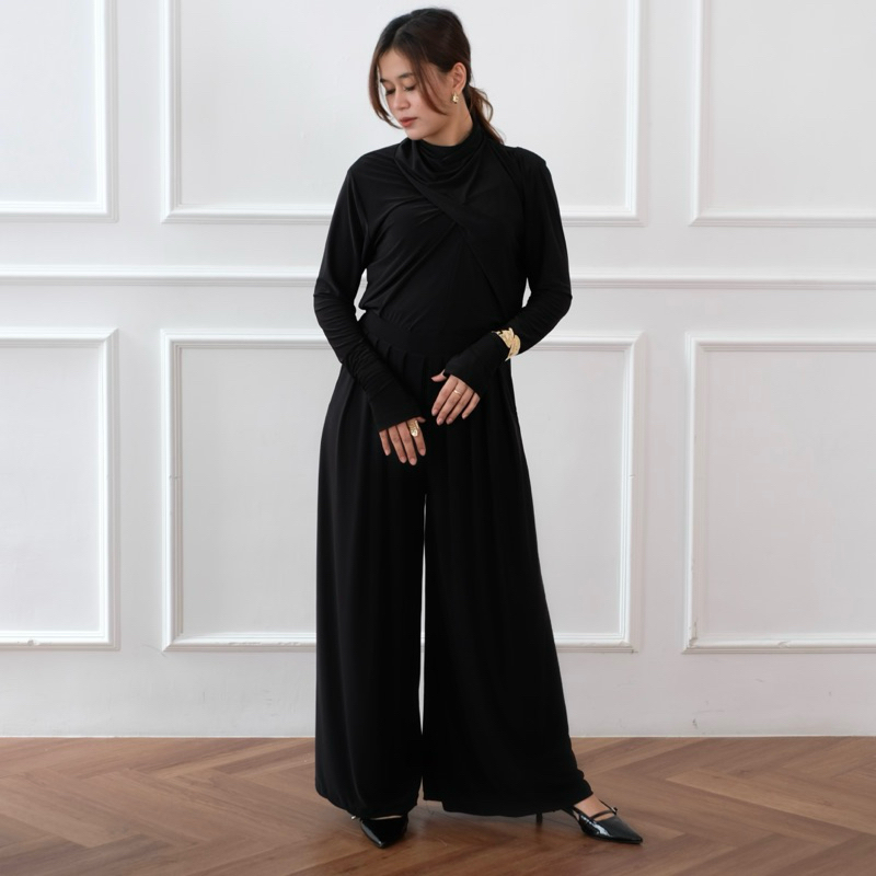 Jual Eissa Cullotes Set | SATUAttire | Kulot | Pants | One Set | Jersey ...