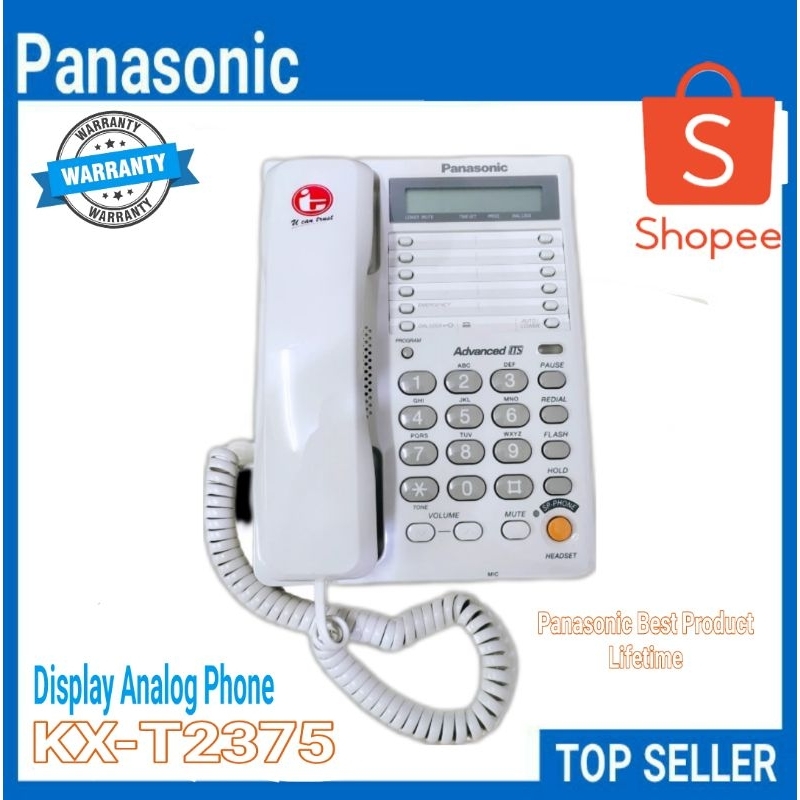Jual Panasonic KX - T2375 MX Display Analog Single Line Phone - For Telp Rumah Hotel etc ...
