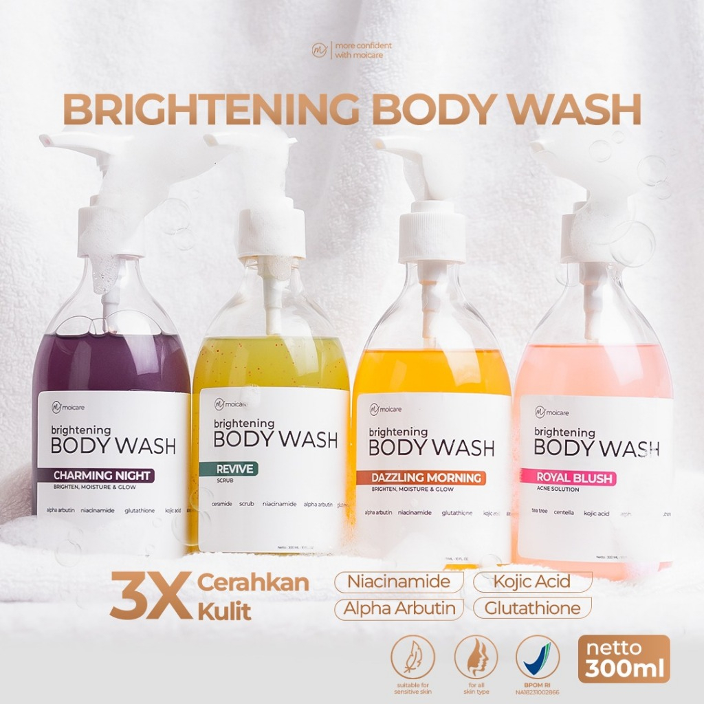 Jual MOICARE Body Wash Brightening Booster Sabun Mandi Pencerah Kulit ...