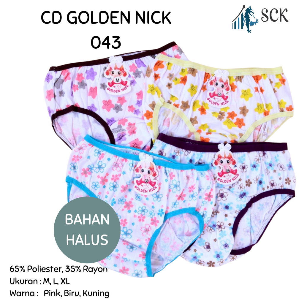 Jual [ISI 3] CD GOLDEN NICK 043 Motif Bunga Dasar Putih size M-XL / CD ...