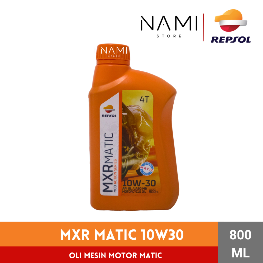 Jual *REPSOL MXR MATIC 10W30 (0.8L)* Oli Mesin Motor Matic / Skuter ...