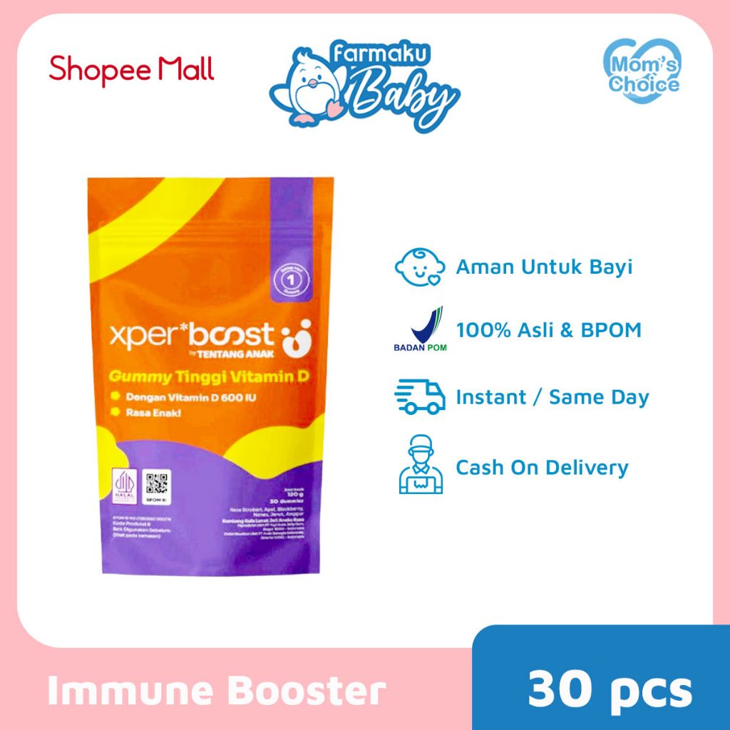 Jual Xpert Boost Gummy Vitamin D 600 IU Isi 30 Gummies - Suplemen ...