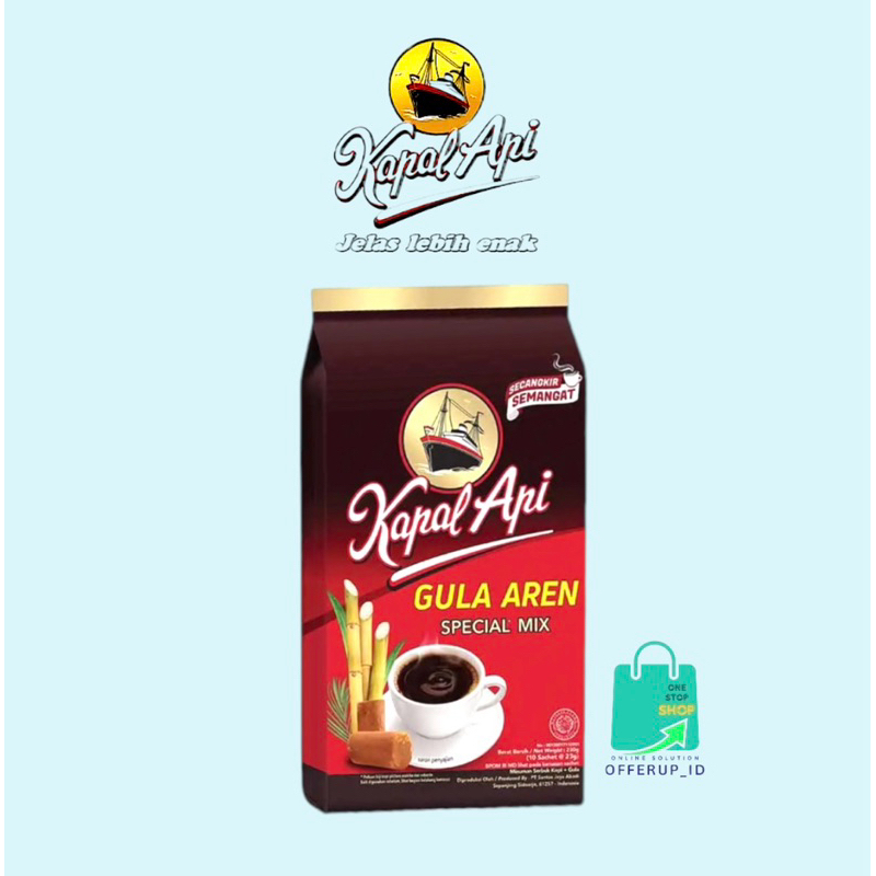 Jual Kopi Kapal Api Instant Special Mix Gula Aren isi 10 sachet ...