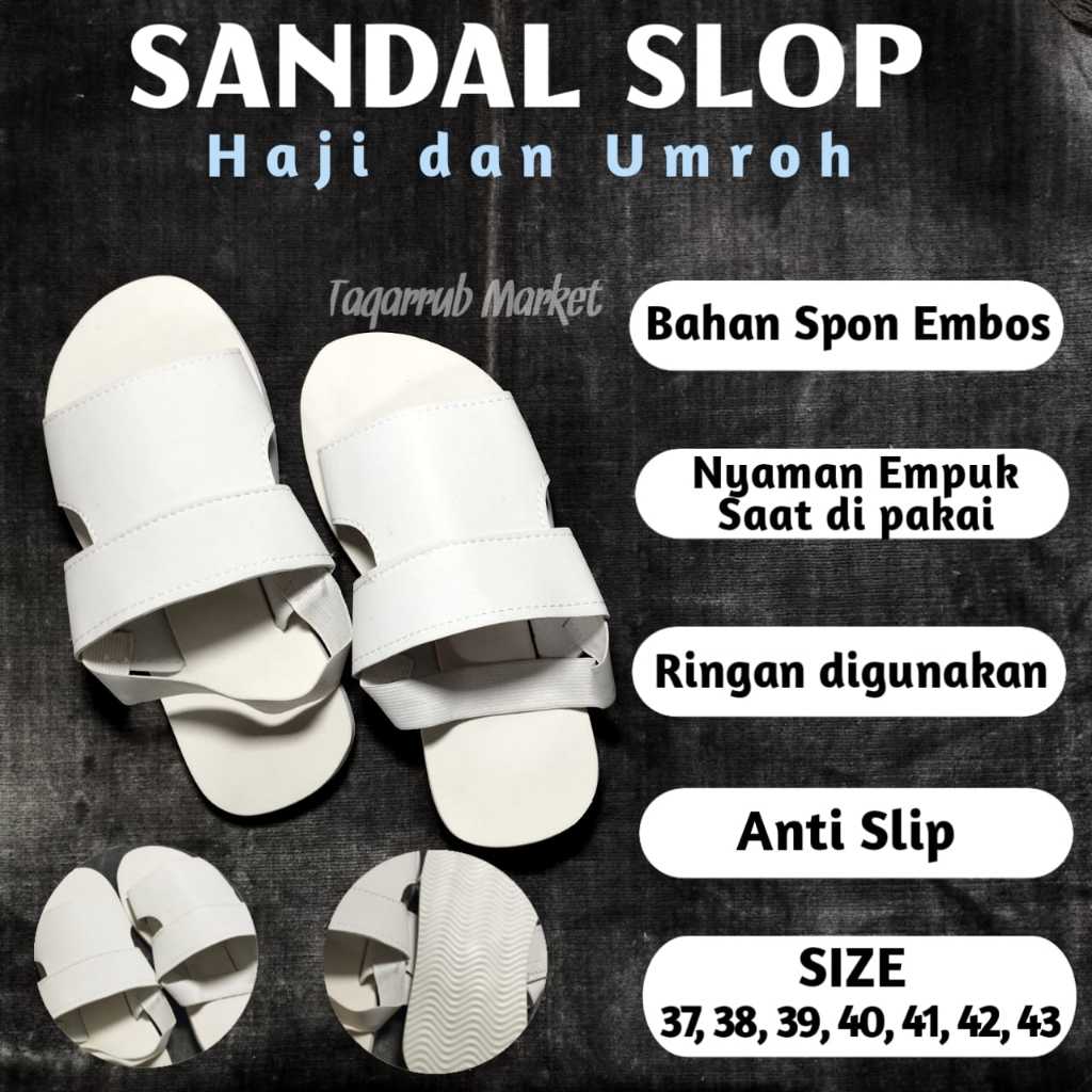 Jual Sandal Slop Tipis Sandal Haji Umrah Sandal Hotel Sandal Rumah ...