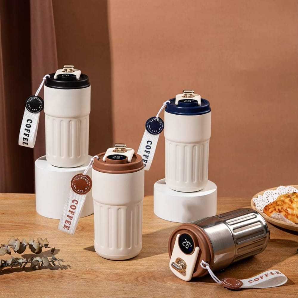 Jual tumbler termos stainless steel mug coffee SUS 316 450ML tumbler cup coffee digital LED suhu ...