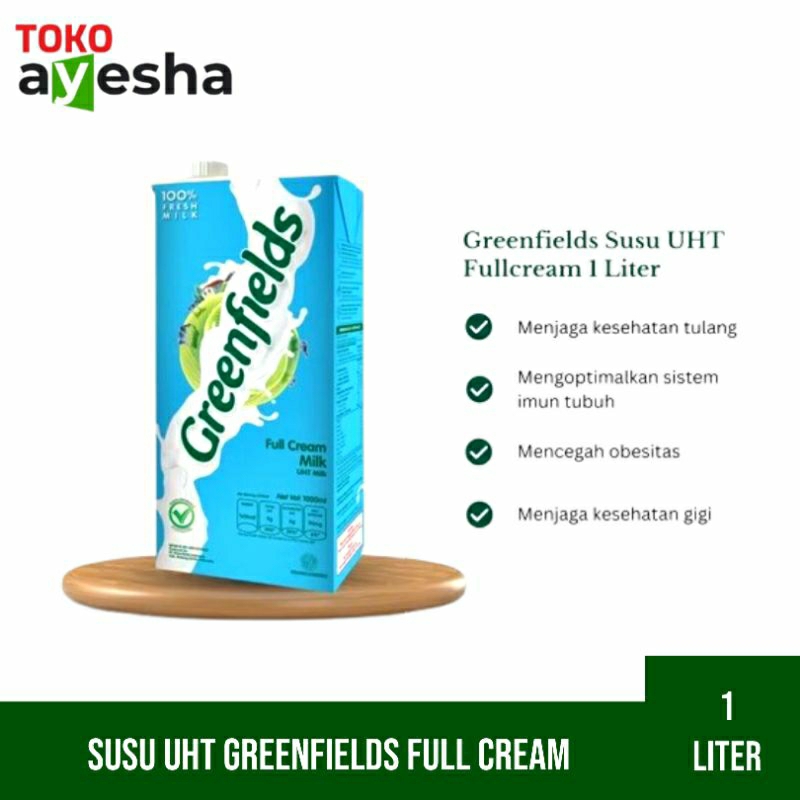 Jual Susu UHT Greenfields 1 Liter | Shopee Indonesia