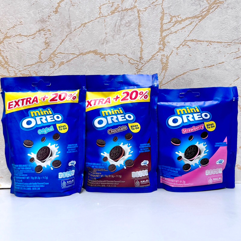 Jual Oreo Mini Biskuit Original Chocolate Strawberry Pouch | Shopee ...