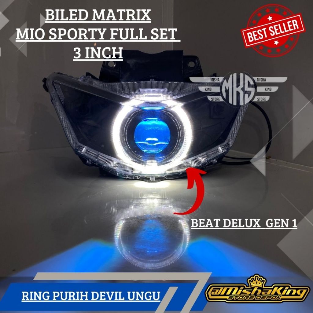 Jual LAMPU BILED MATRIX BEAT DELUXE GEN 1 FULL SET | Shopee Indonesia