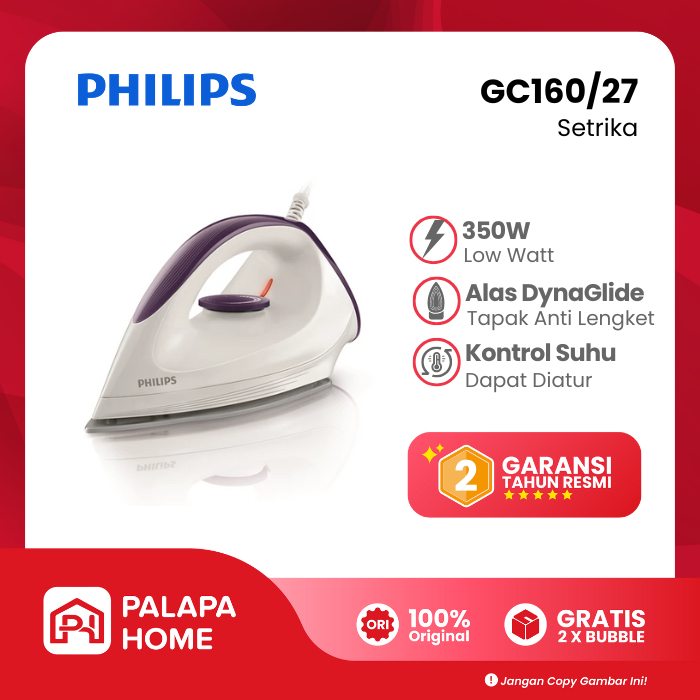 Jual Philips Setrika GC160 Afinia Dry Iron | Gosokan Setrikaan Phillips ...