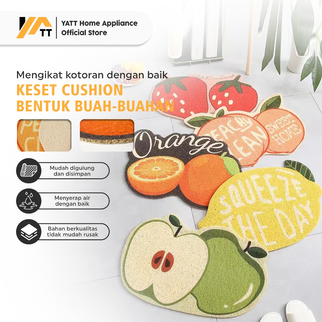 Jual YATT Keset Ruang Tamu Motif Buah-Buahan/Karpet Pintu Anti Slip ...