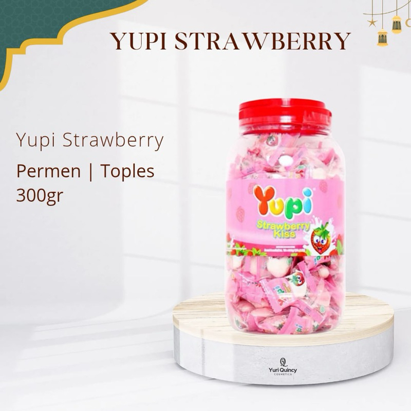 Jual (Ready) Permen Yupi Strawberry Kiss Jar | Shopee Indonesia