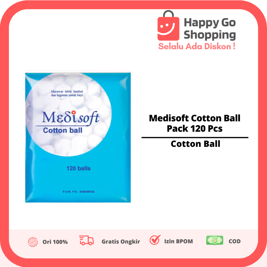 Jual Medisoft Cotton Ball Pack 120 Pcs | Shopee Indonesia