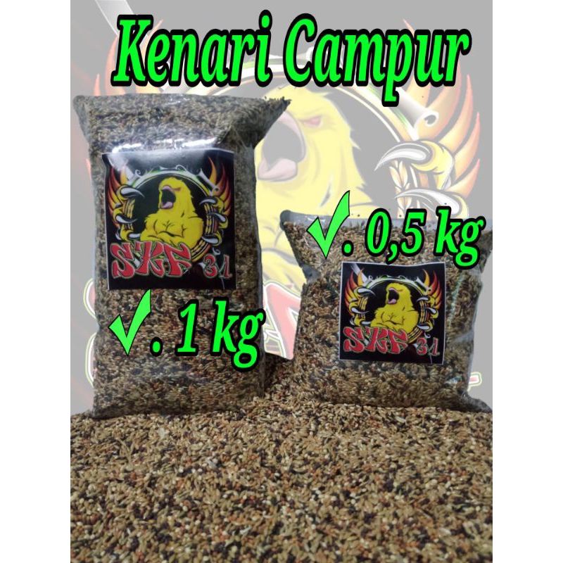 Jual SKF 31 Biji Kenari Campur Bersih 5 macam biji-bijian Kemasan 500g ...