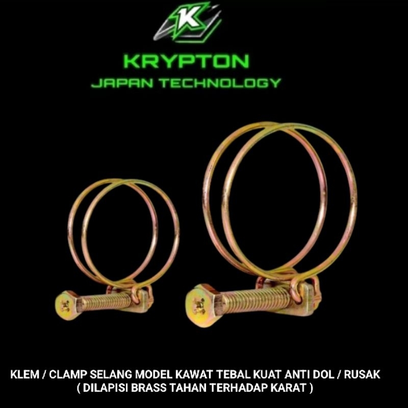 Jual krypton klem / clamp selang model kawat tebal kuat ( anti dol ...
