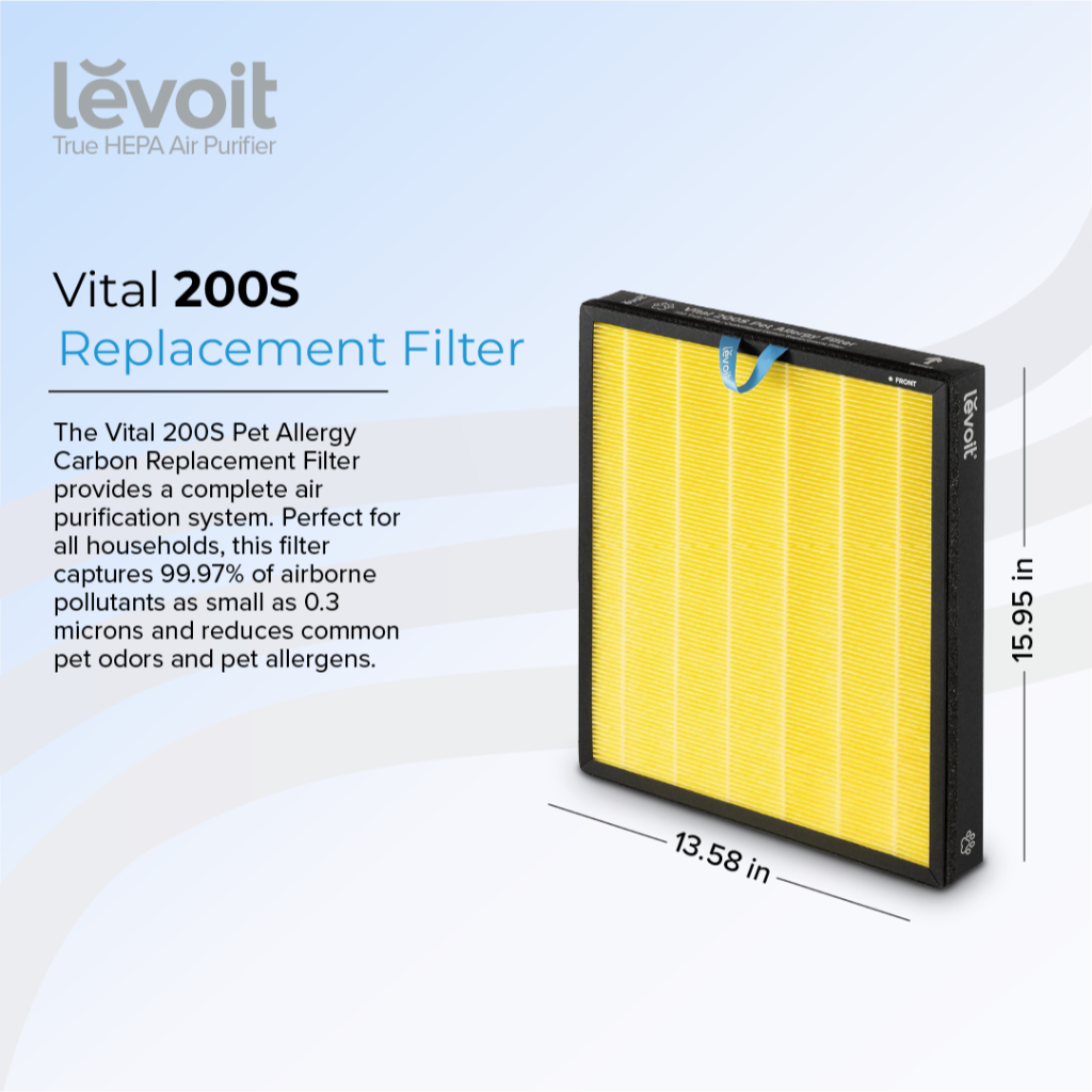 Jual Levoit Vital 200S Replacement Filter Yellow Extra Pet Care Filter ...