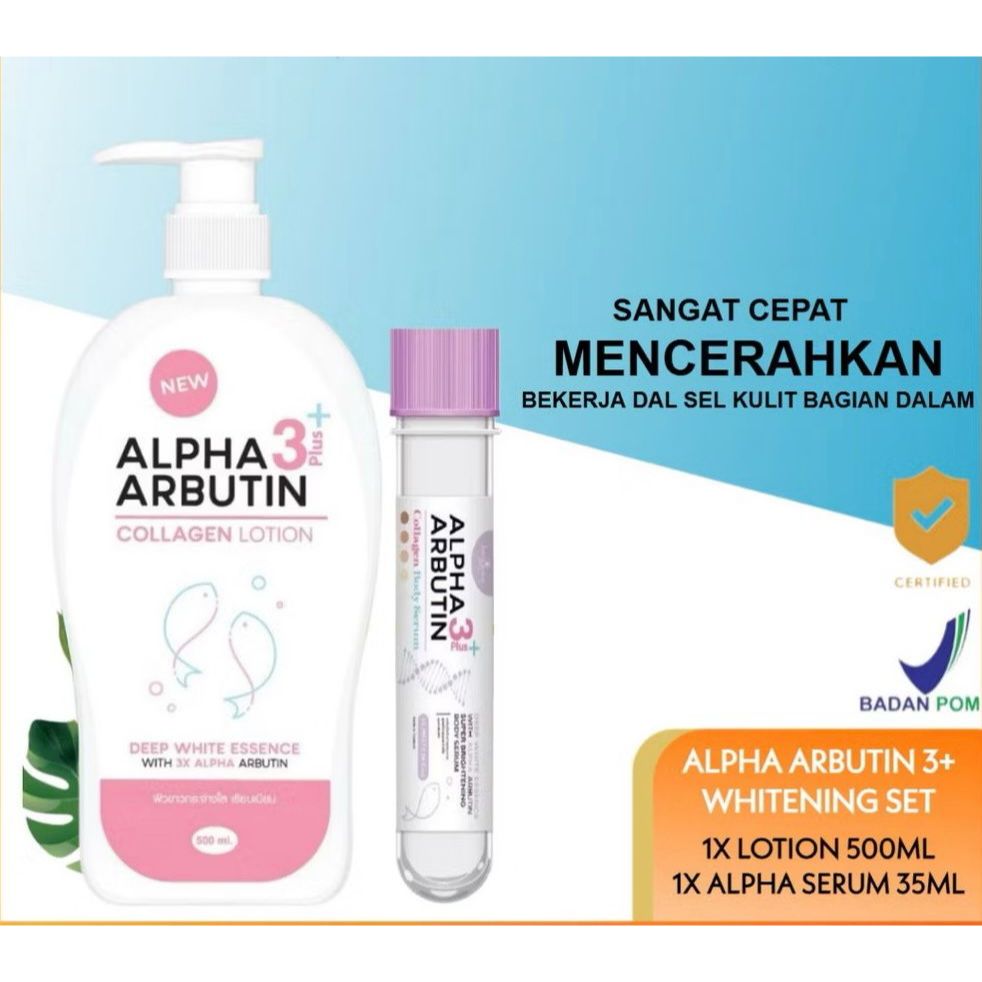 Jual Precious Alpha Arbutin 2in1 Serum Booster Set isi Lotion 500ml + Collagen Body Serum 45ML ...