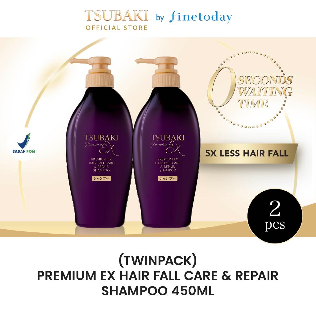 Jual Tsubaki Premium Ex Hair Fall Care & Repair Shampoo 450ml (Twinpack) | Shopee Indonesia