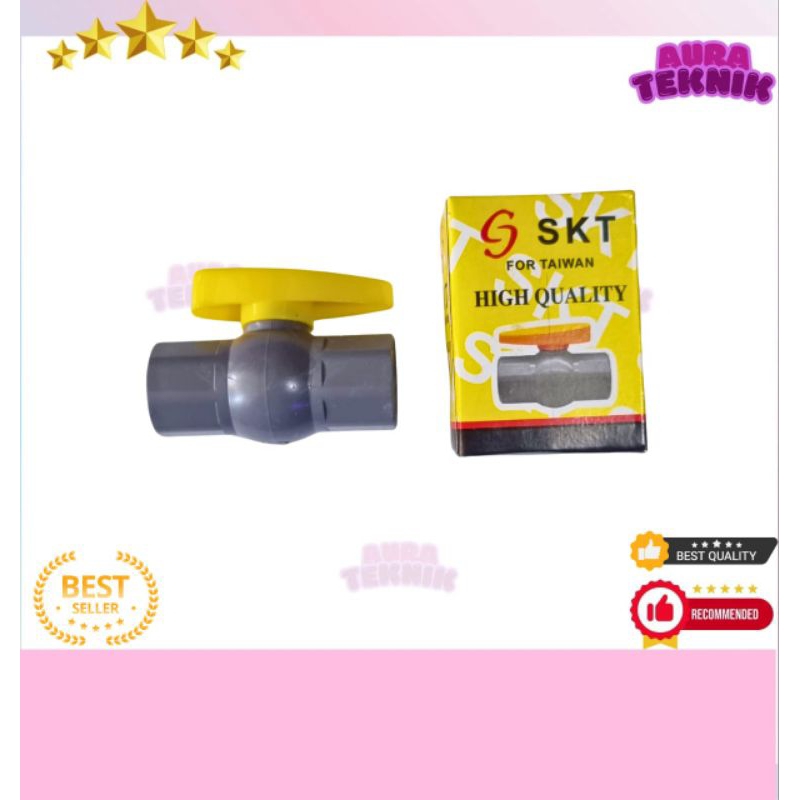 Jual STOP KRAN BALLVALVE GAGANG PVC 1/2" SKT | Shopee Indonesia