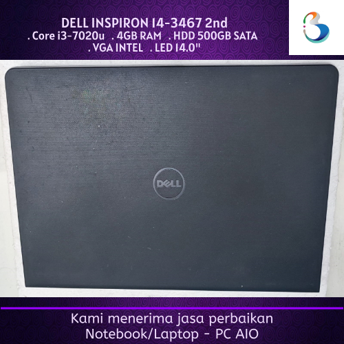 Jual Laptop Notebook DELL Inspiron 14-3467 Core i3 Gen7 VGA Intel 2nd | Shopee Indonesia