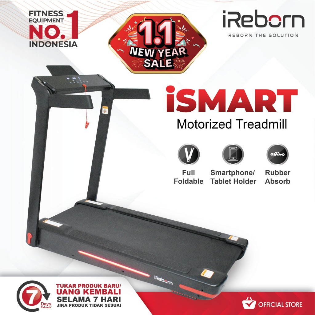 Jual iReborn - Alat Fitness Smart Treadmill Elektrik iSMART (Official ...