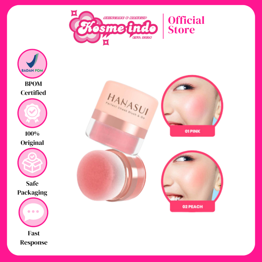 Jual HANASUI PERFECT CHEEK BLUSH & GO POWDER | BLUSH ON | BLUSH POWDER ...