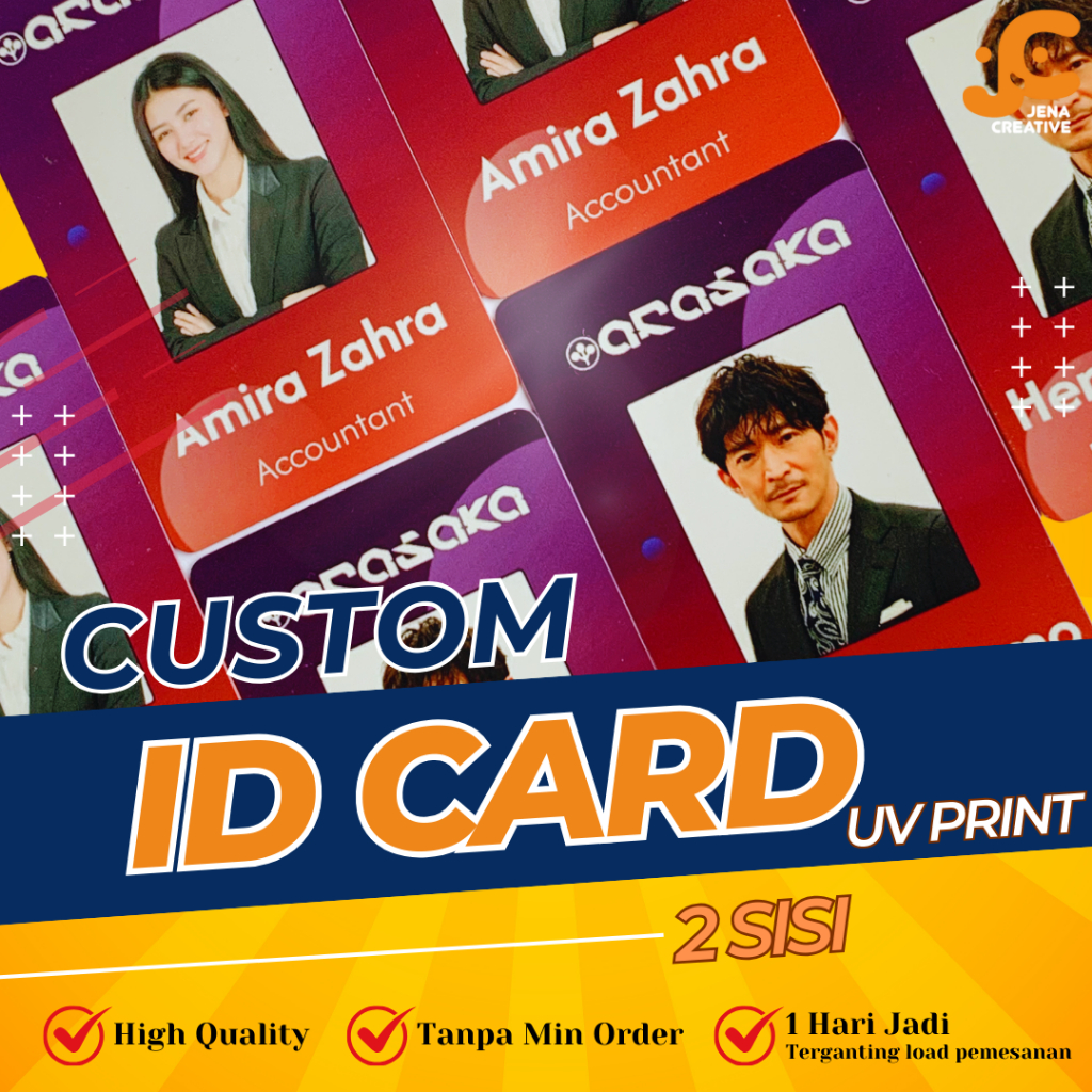 Jual Cetak ID Card Print UV 2 SISI | Custom ID Card UV Print | Member Card | Kartu Pelajar ...