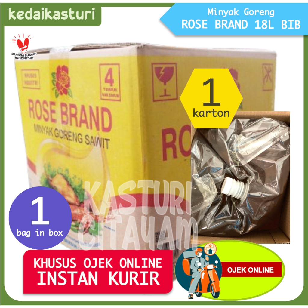 Jual Rose Brand 18 Liter BIB Bag In Box Minyak Goreng Kurir Instan - 1 ...