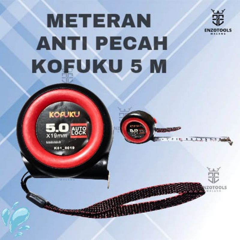 Jual Meteran Auto Lock / Meteran Maqnet Anti Pecah KOFUKU 5M | Shopee ...