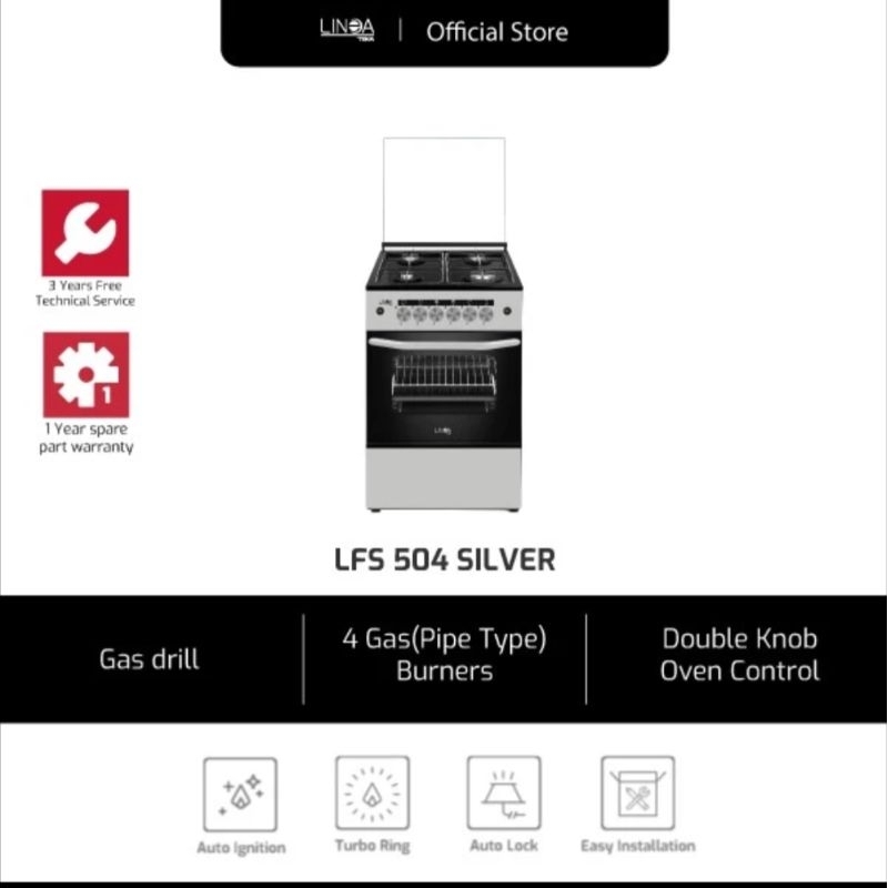 Jual Kompor Freestanding Linea Teka LFS504 - LFS 504 Garansi Resmi ...
