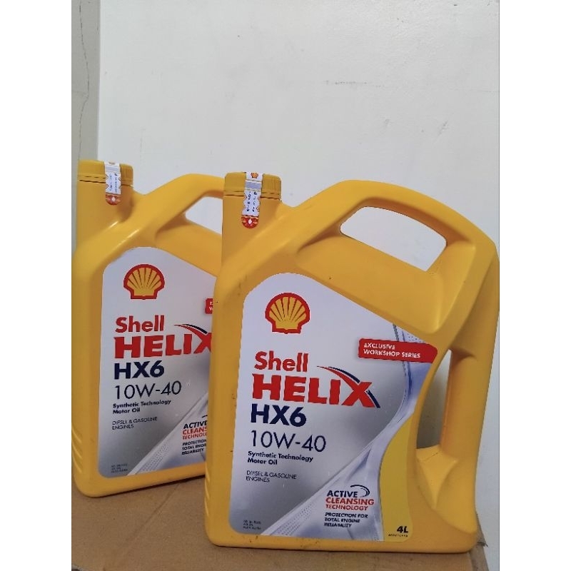 Jual OLI SHELL HELIX HX6 10W‐40 4L Synthetic Technology (kemasan galon ...