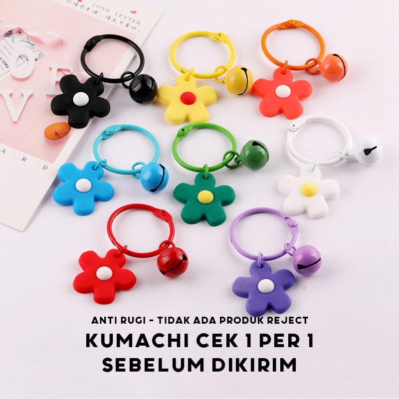 Jual KEYCHAIN SET Flower Bunga Gantungan Kunci Red Yellow Pink Blue ...