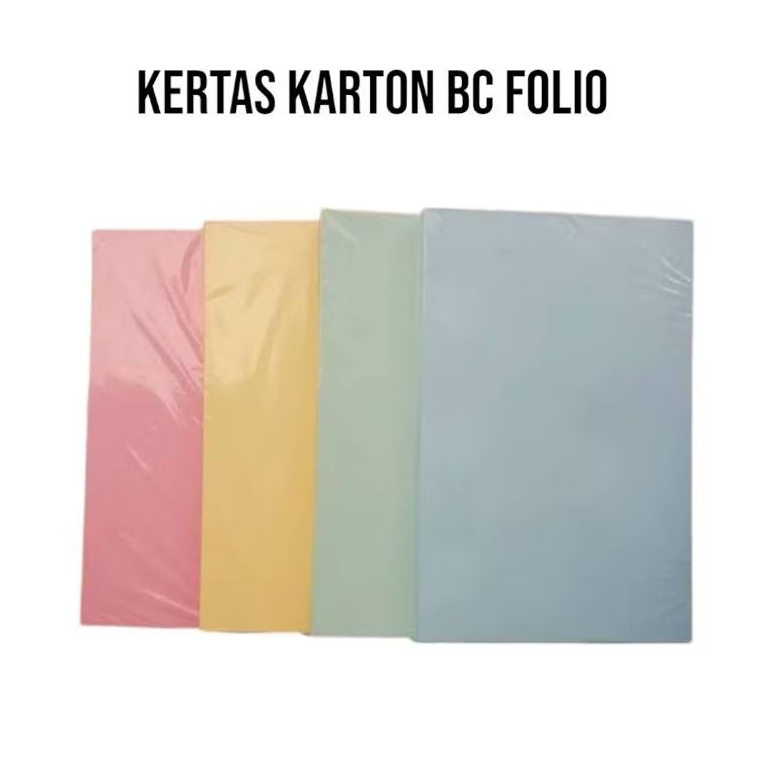 Jual Kertas karton bc warna F4 / kertas bc karton manila Folio (100 ...