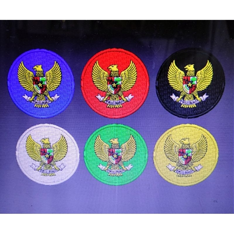 Jual bordir logo garuda bulat warna | Shopee Indonesia