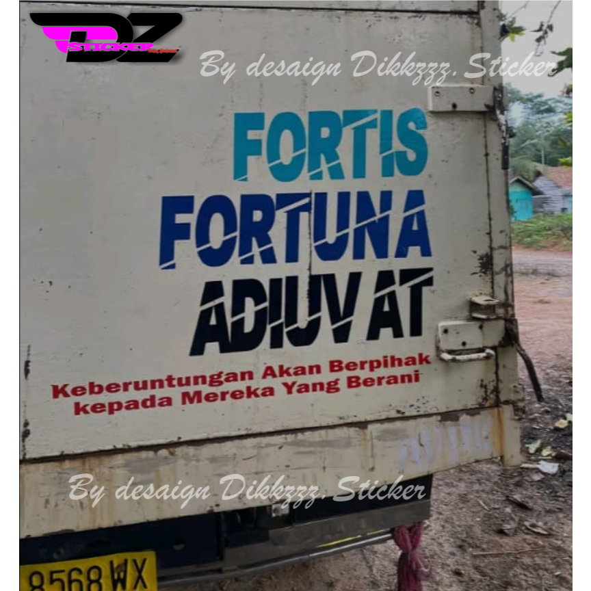 Jual Sticker cutting kata kata motivasi stiker kata kata Fortis Fortuna ...