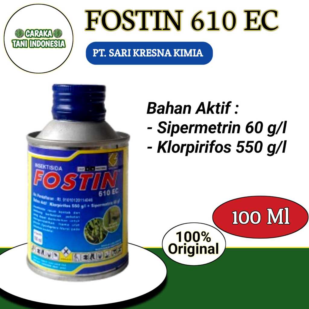 Jual FOSTIN 610 EC kemasan 100ml Insektisida Kontak Pembasmi Hama ...