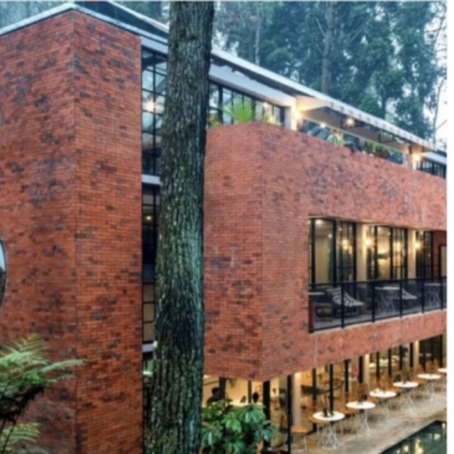 Jual Bata tempel corak hitam merah teracota (26cmx3cm) Dekorasi dinding ...