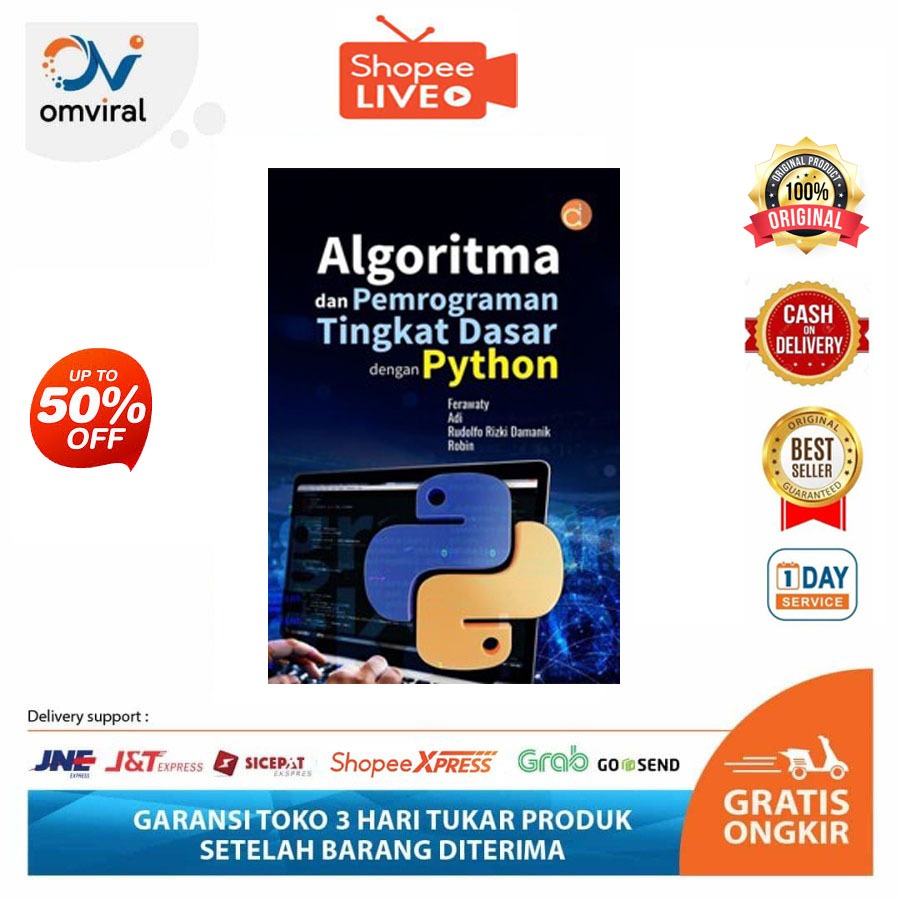 Jual Buku Algoritma dan Pemrograman Tingkat Dasar dengan Python ... Jual Buku Algoritma dan Pemrograman Tingkat Dasar dengan Python ...