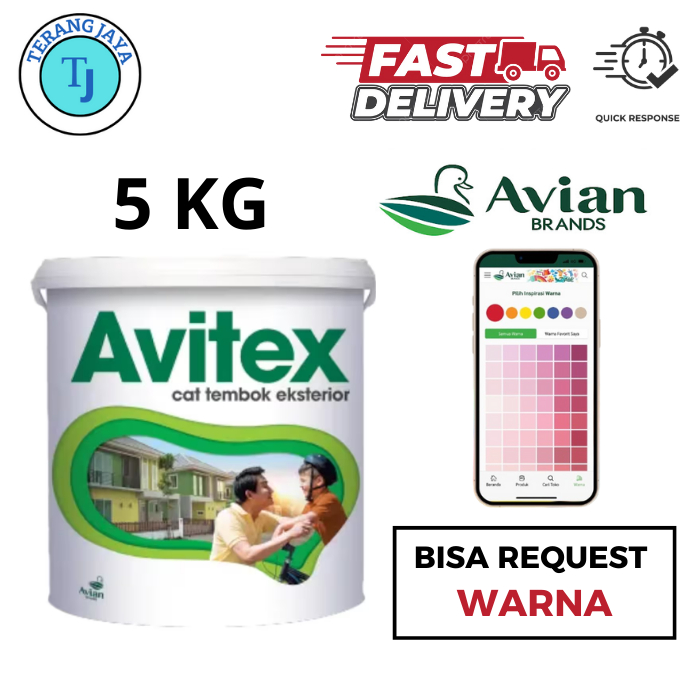 Jual AVITEX EXTERIOR 5 KG - Cat Tembok Luar Avian | Shopee Indonesia