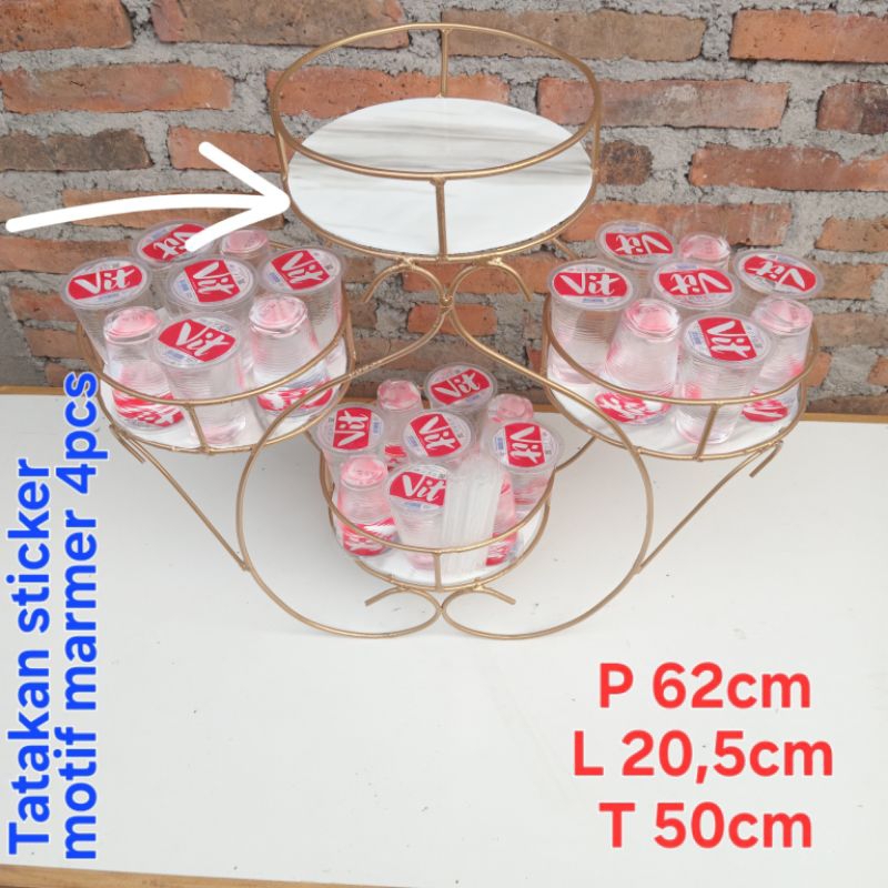 Jual rak aqua gelas estetik rak minuman rak multifungsi rak tisu rak ...