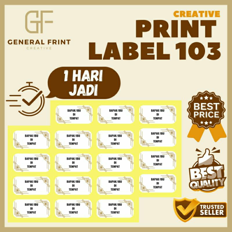 Jual PRINT LABEL UNDANGAN/CETAK LABEL NAMA UNDANGAN MOTIF, POLOS ...