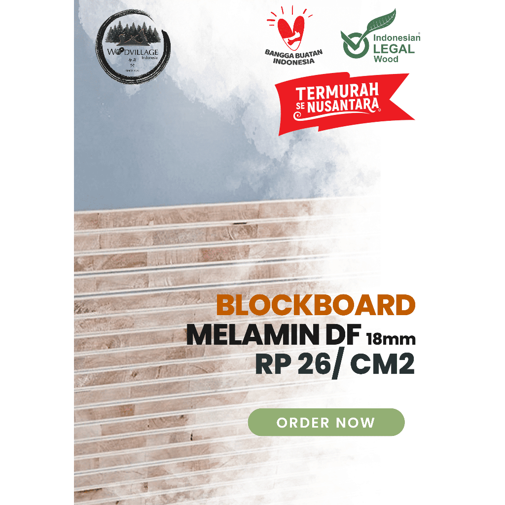 Jual Blockboard Melamin / Blokboard Melamin / Blokmin Double Face 18mm ...