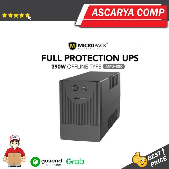 Jual UPS Micropack MFU-650 Anti Petir 650VA / 390WATT Battery 7Ah | Shopee Indonesia