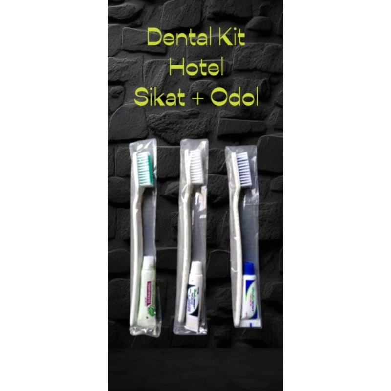 Jual Dental Kit Hotel Sikat Gigi+Odol 5gr Plastik Bening/Perlengkapan ...