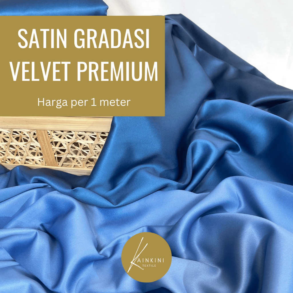 Jual (1 meter) Kain Satin Gradasi Velvet Premium Original - Bahan ...