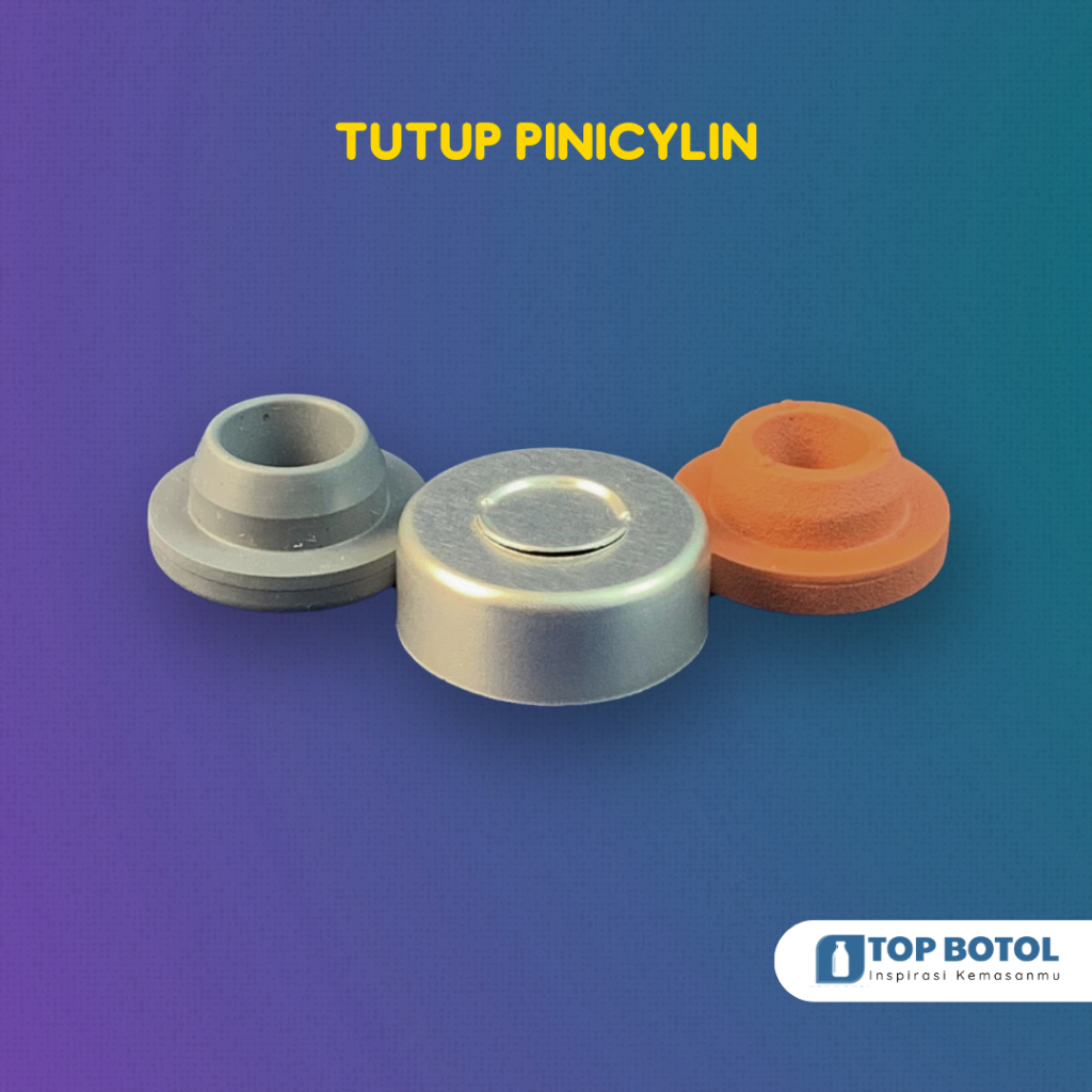 Jual (Paket isi 100pcs) Tutup botol vial pinicilin/tutup karet botol ...