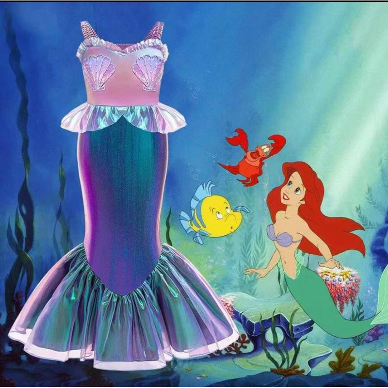 Jual M05 DRESS MERMAID ARIEL KOSTUM PRINCESS ARIEL DRESS PUTRI DUYUNG ...