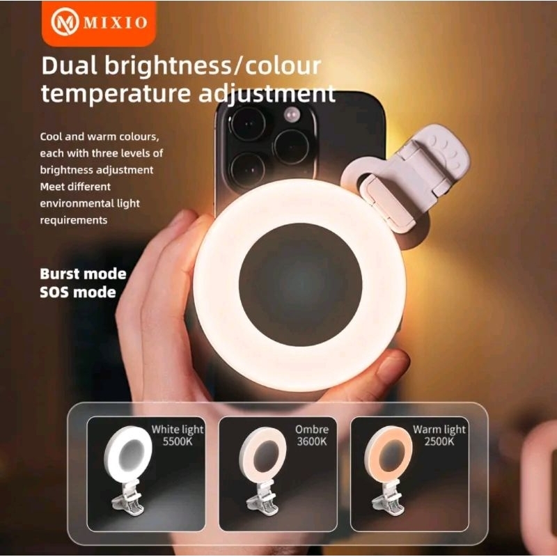 Jual MIXIO MQ 03 02 01 Ring selfie LED portable premium kamera hp ...