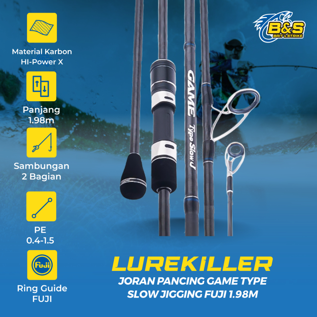 Jual Joran pancing Lurekiller Game Type slow J 1.98M Joran jigging Fuji ...